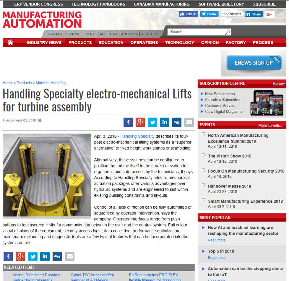 Manufacturing Automation - Handling