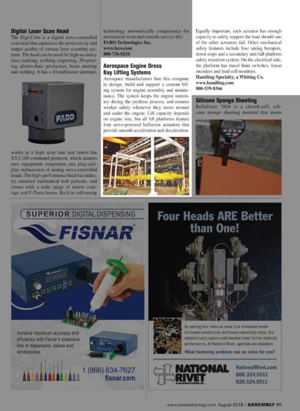 Aerospace Assembly Equipment: Innovation by Handling Specialty