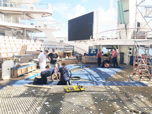 Maintaining Underwater Stage Lifts with Handling Specialty