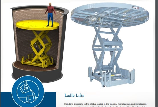 Innovative Ladle Lift for Iron & Steel Rebricking by Handling Specialty.