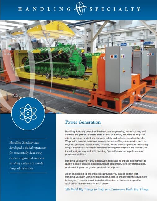 Custom Material Handling Solutions for Power Generation